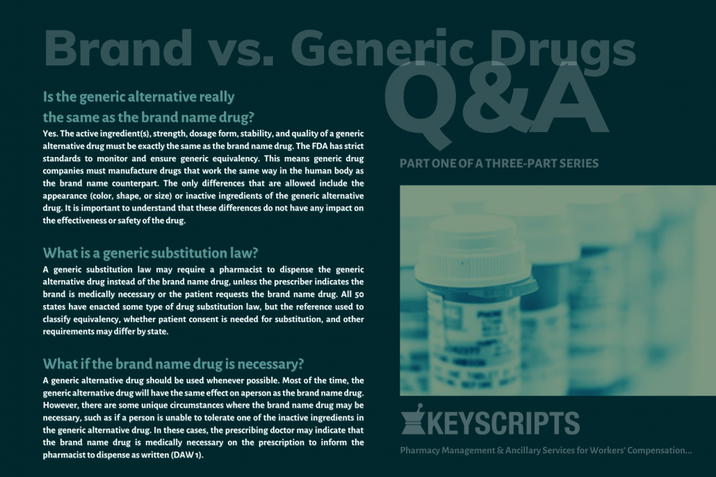 Brand vs. Generic Drugs Q&A: Part One of a Three-Part Series ...